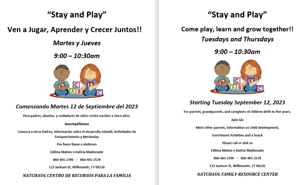 FAMILY RESOURCE CENTER | Natchaug Elementary School